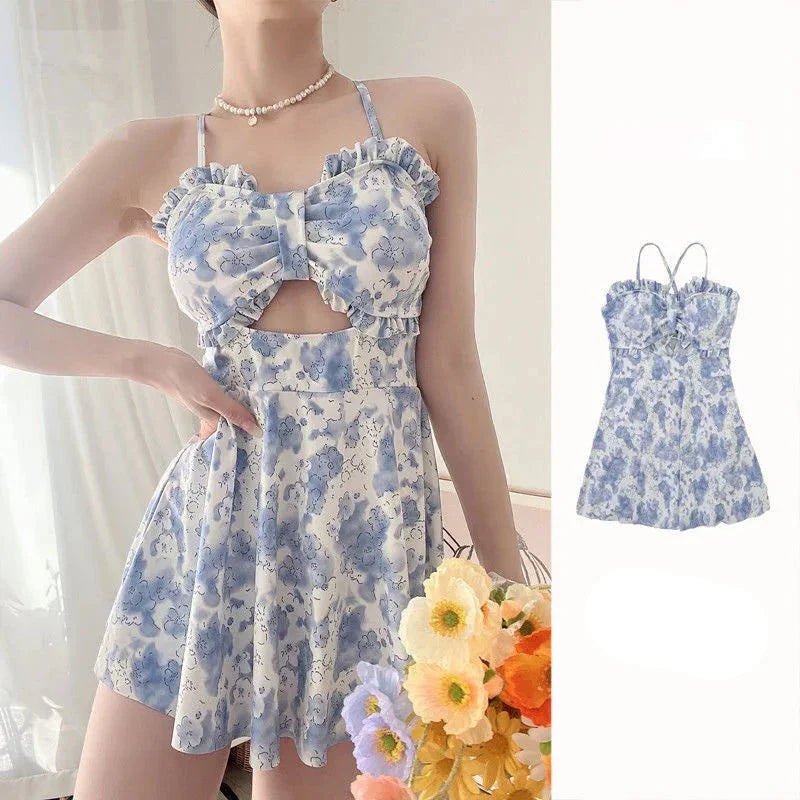Monokini Women Swimwear Dress One Piece Swimsuit Solid Bathing Suit se