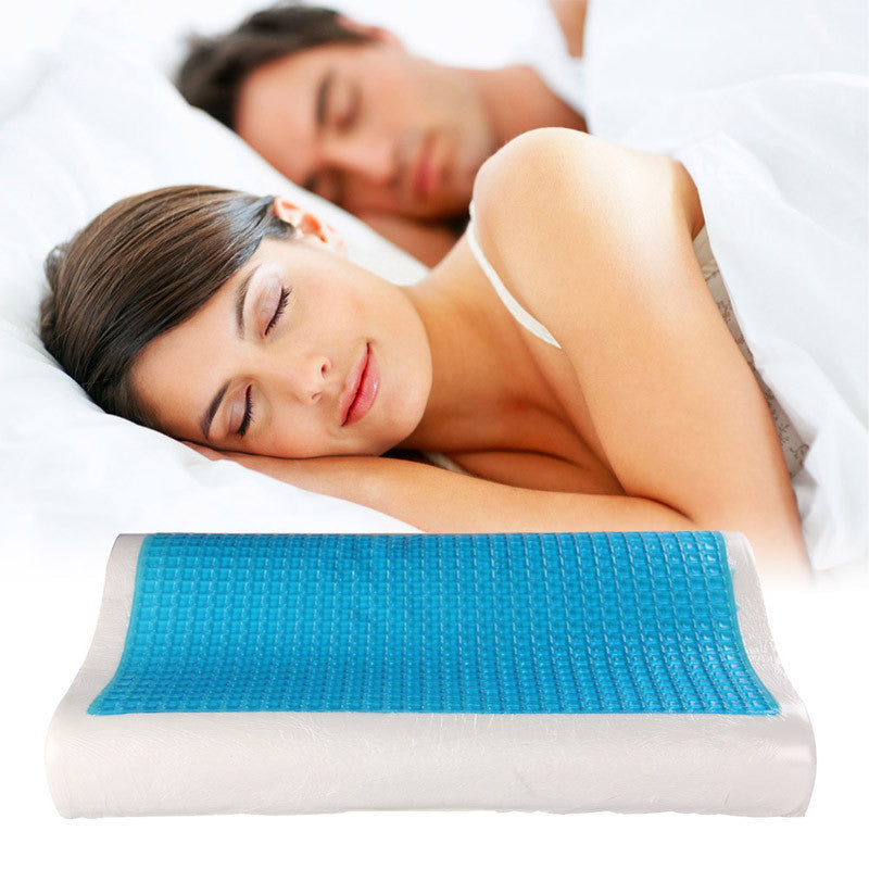 Memory Foam Orthopedic Sleep Blue Cooling Comfort Gel Bed Pillow Cushi