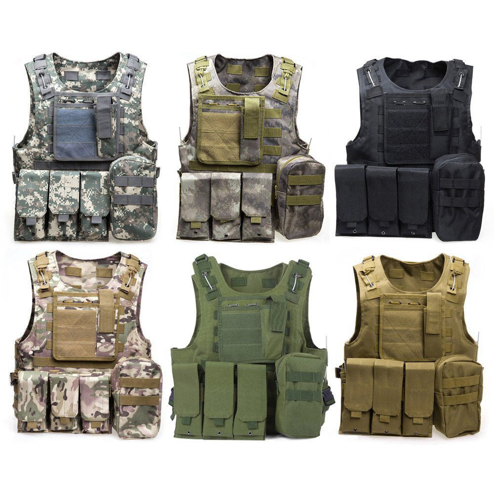 Camouflage Hunting Military Tactical Vest Wargame Body Molle Armor Hun