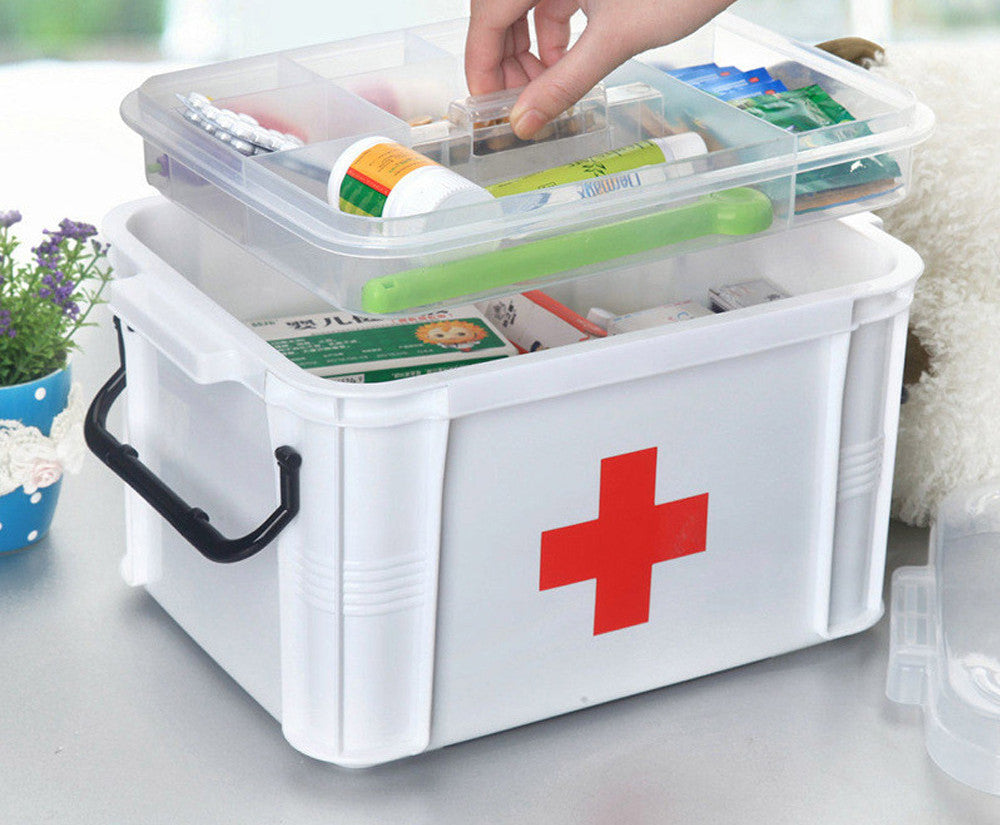 Baffect Large Family Home Medicine Chest Cabinet Health Care Plastic D